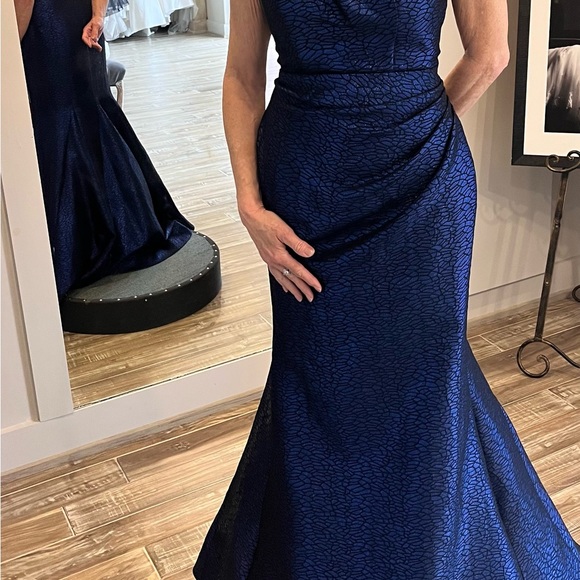 Jovani | Dresses | Jovani One Shoulder Metallic Gown | Poshmark